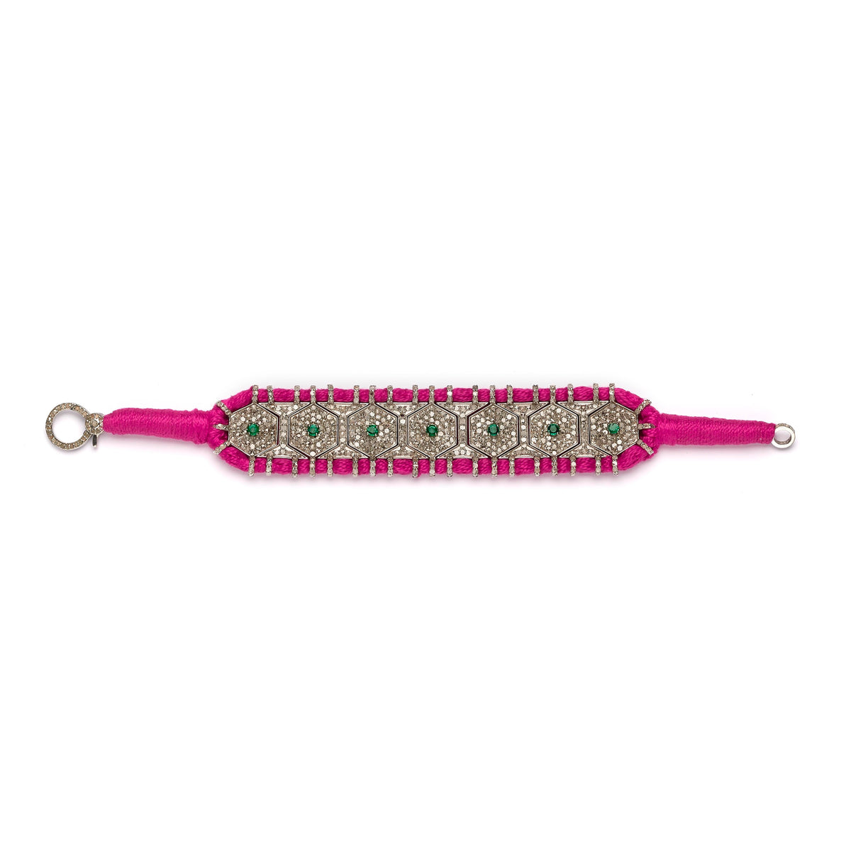 Mystic Talisman Bracelet - Diamonds & Emeralds - Caravan of Stones
